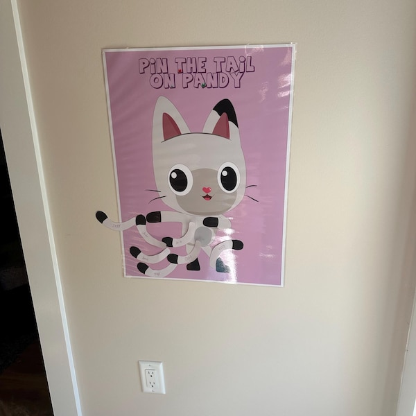 Printable - Pin the Tail on Dad - Bandit - Bluey Themed Party - A3 ...