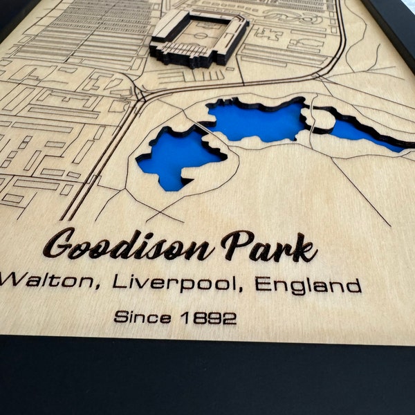 Goodison Park Wall Art Home of Everton FC 3D Multi Layered Laser ...