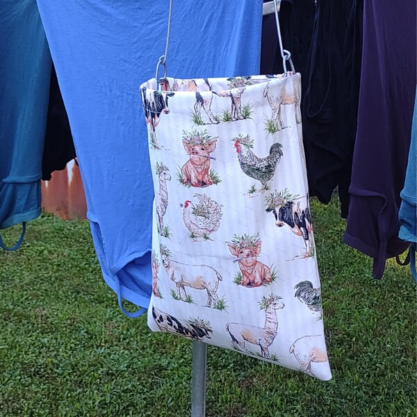 Clothespin Bag, Farm Animals - Etsy