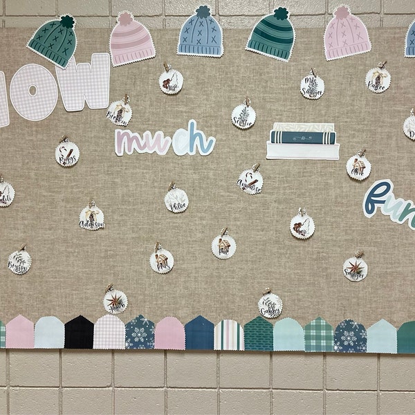 Christmas Bulletin Board Kit | Classroom Decor | Neutral Winter - Etsy