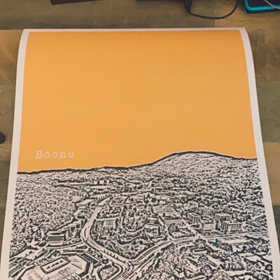 Boone North Carolina Poster Art Print Skyline NC Item T2559 - Etsy