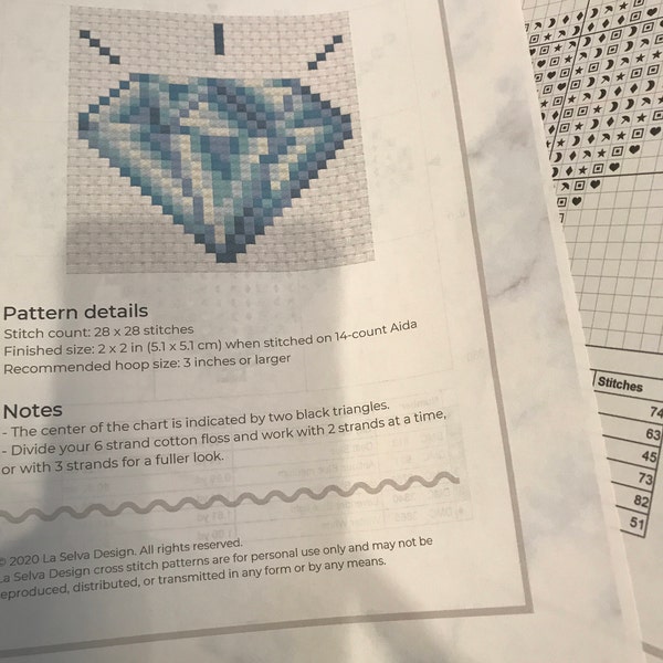 Diamond Cross Stitch Pattern PDF - Diamond Embroidery - Instant ...