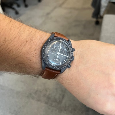 Handmade Copper Brown Italian Leather Watch Strap, Full Grain Leather ...