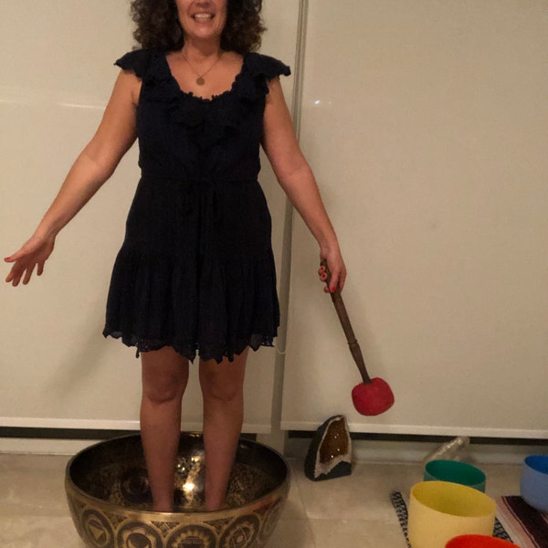 Lord Kaal Vairab With Tree of Life Adorned Fancy Gong Beautifully ...