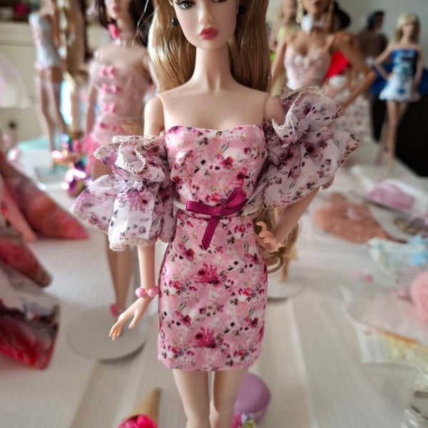 Red Lace Evening Gown for 12 Dolls - Etsy