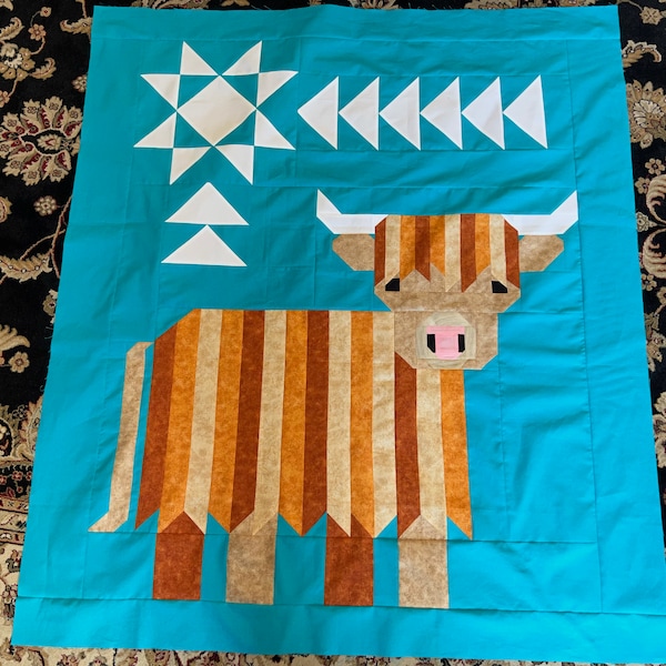 Highland Cow - Highland Coo - Cattle Call Quilt Pattern OR Kit by Art ...