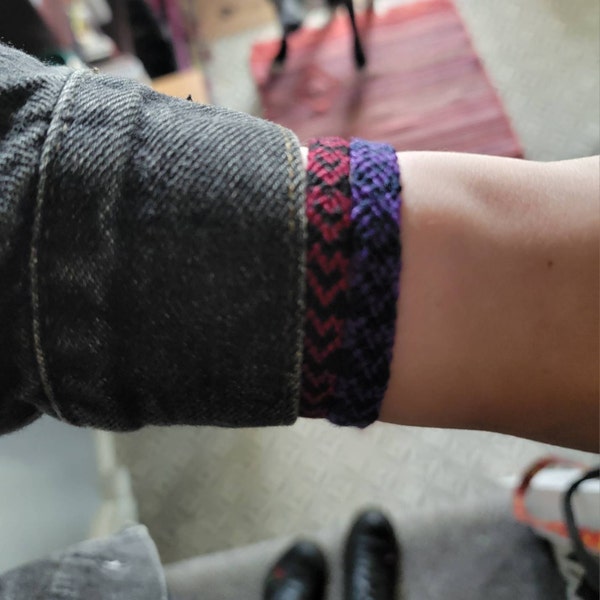 Handmade Personalised/custom Embroidery Bracelet | 12 Hearts Design ...