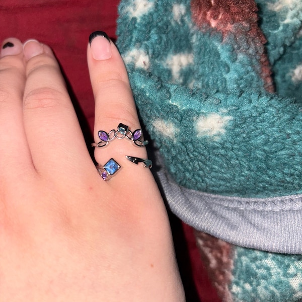 Custom Muichiro Tokito Inspired Double Ring Anime Manga Hashira 2 Piece ...