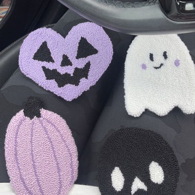 Halloween Home Decor, Spooky Halloween Mug Rug, Spooky Punch Needle ...