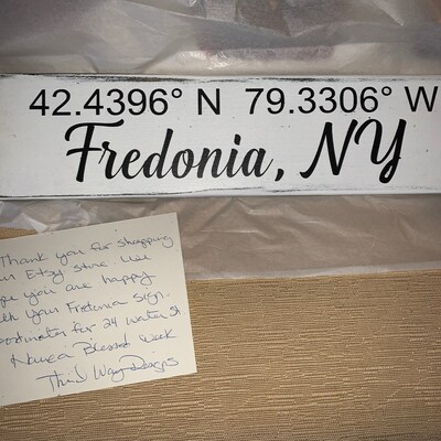 14 X 3.5 City Sign With Coordinates - Etsy