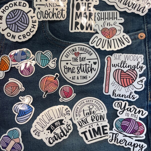 Crochet Stickers,crochet Sticker Pack,artsy Arthurs,hooked on Crochet ...