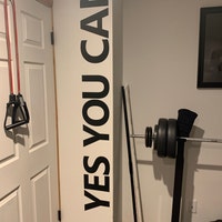 Yes You Can, Motivation Wall Vinyl Decal, Inspirational Gym Wall Decor ...