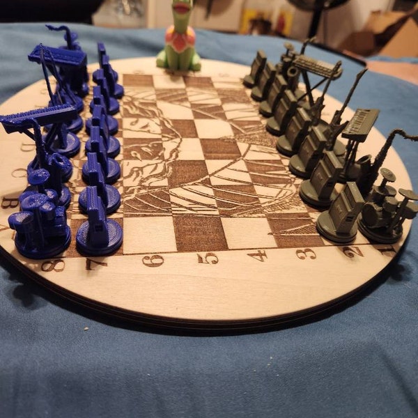 3D Printed Chess Set | Sealife Style - Etsy