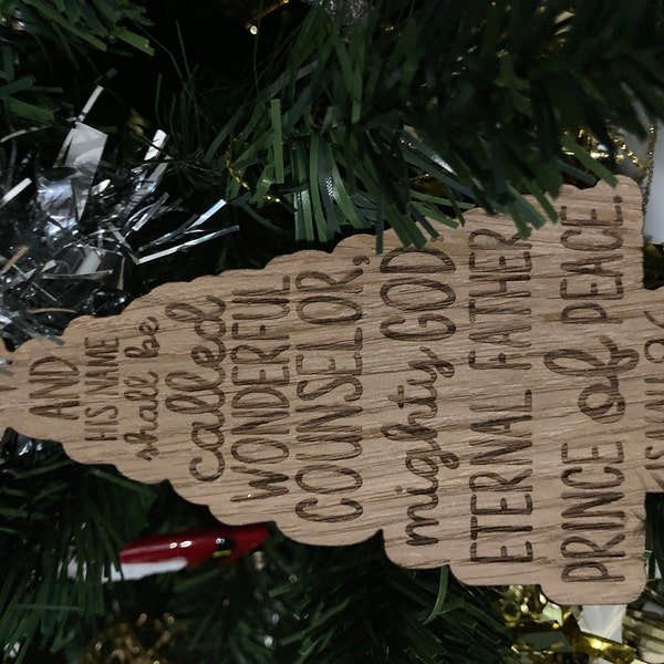 Names of God Tree Decoration | Isaiah 9:6 | This Little L | Christian ...