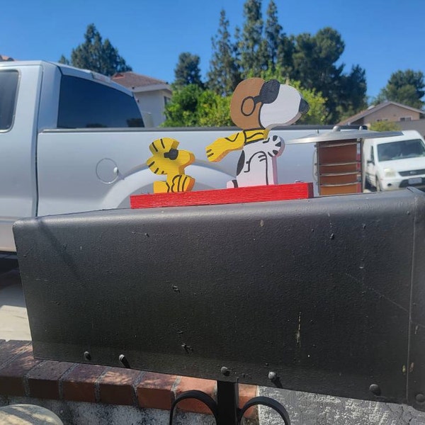 Snoopy Woodstock Mailbox Fence Line Topper Top Large Outdoor Decoration ...