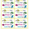 Dr. Seuss Treat Bag Card, Dr. Seuss Printable, One Fish Two Fish, Dr ...