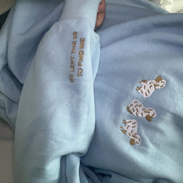 ORIGINAL Embroidered Lost Sheep Sweatshirt: Christian Psalm 23 Crewneck ...