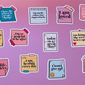Affirmations Sticky Notes Png Printable Stickers, Inspirational Png ...