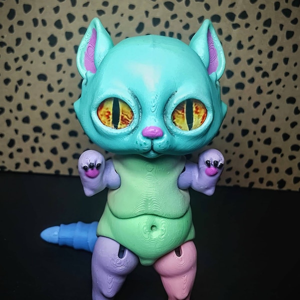 5 Cm BJD Animal DIY Articulated Cat Doll - Digital Download - Pre ...
