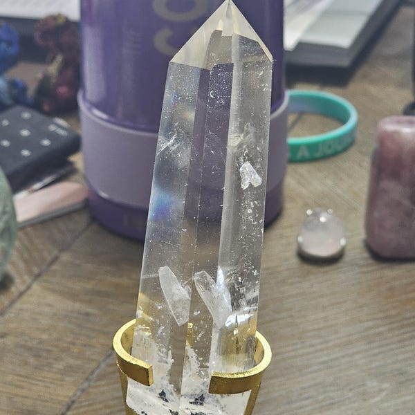Natural Purple Amethyst Crystal Rainbow Quartz 60 Sided Disintegrator ...