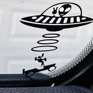 Jeeper Windshield Decal Alien Abduction/ufo Jeeper Sticker /wrangler ...