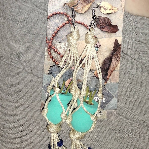 Hanging Plant Earrings - Etsy