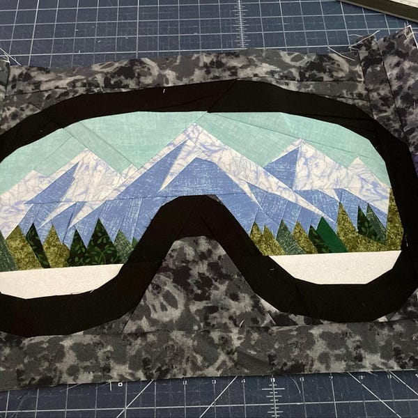 Ski Goggles Landscape FPP Pattern--paper Piecing Quilt Block - Etsy