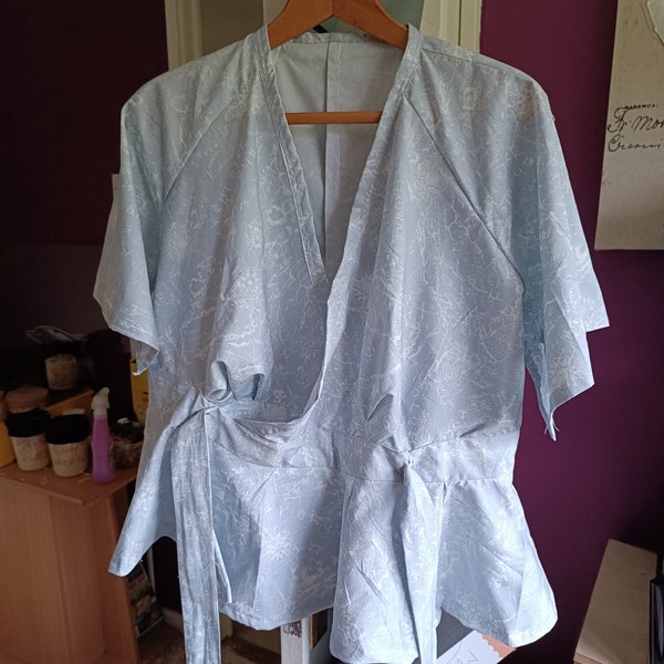 Wrap Blouse PDF Sewing Pattern | Peplum Hem and V-neckline | Includes ...