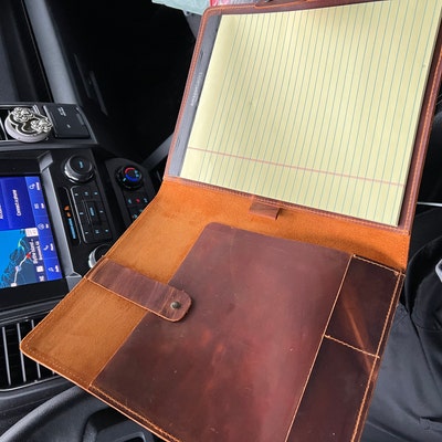 Personalized Leather Padfolio Organizer Notebook Journal - Etsy
