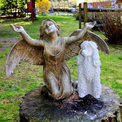 English Spaniel Garden Statue 11 Concrete Cocker Springer Dog Memorial ...