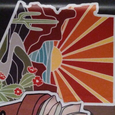 Arizona Weatherproof Sticker Durable Vinyl Decal Arizona Outline ...