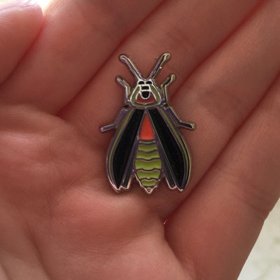 Glow in the Dark Firefly Enamel Pin. Lightning Bug. Light Bug. Inspired ...