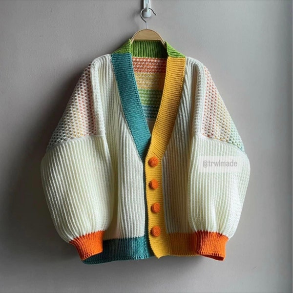 Cirrus Cloud Cardigan Crochet Pattern (digital Item NOT a Physical Item ...