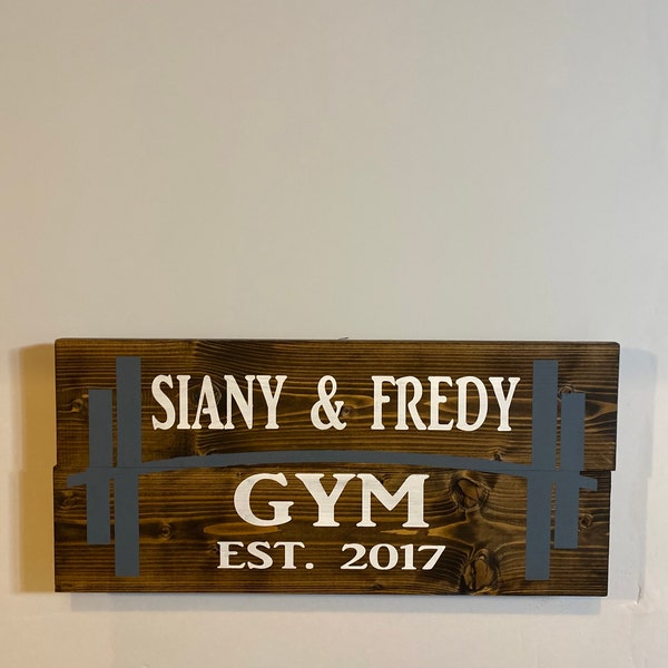 Home Gym Decor|family Gym Sign|workout Decor|barbell Sign|weight Room ...