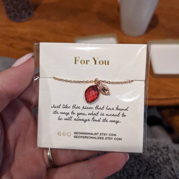 Ruby Necklace Gifts for Women Personalized July Birthstone Necklace ...