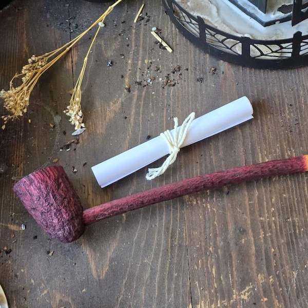 Long Stem Wizard Pipe Churchwarden Tobacco Smoking Handmade Smoking ...
