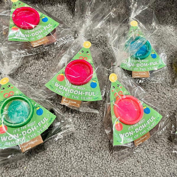 Play Dough Christmas Tree Gift Printable, Christmas Gift for Kids ...