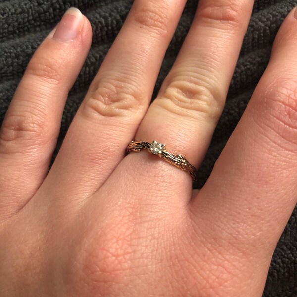 Sakura Tree Ring, Cherry Blossom, Silver or 14k/18k Gold, Nature Ring ...