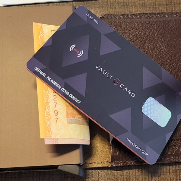 Minimalist Leather Zipper Wallet. Slim Multi Card Holder With RFID ...