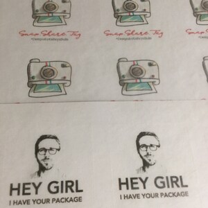 Hey Girl Small Shop Packaging Stickers Shipping Stickers Happy Mail 24 ...