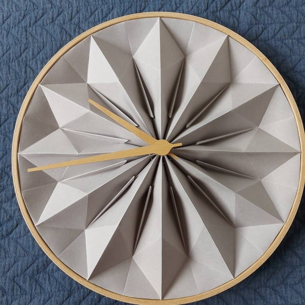 Wooden Origami Wall Clock - Etsy