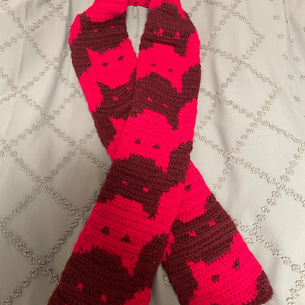 Crochet Cat Scarf Pattern 2 DIGITAL PDF PATTERN - Etsy