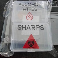 Small Diabetic Supply Storage Containers for Lancets, Needles, Test ...