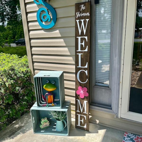 WELCOME Sign With Interchangeable Designs / Personalized WELCOME Sign ...