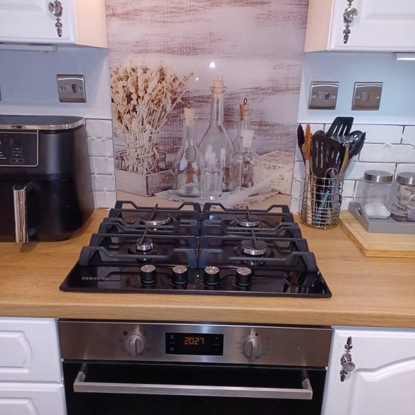 Kitchen Glass Splashback Toughened Tile Cooker Panel Any Size | Design ...