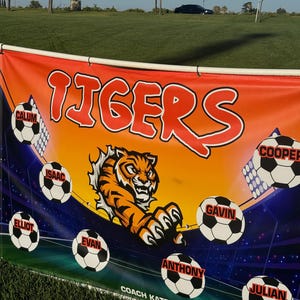 Football Team Banners. Professional Full Color 13 Oz Vinyl Banner - Etsy