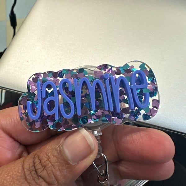 Custom Acrylic Badge Topper, Badge Buddy Topper, ID Holder, Acrylic ...