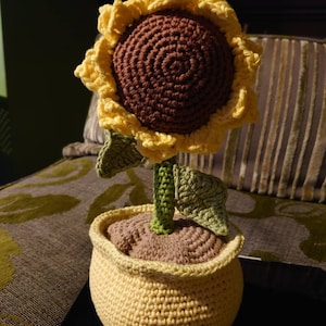 Crochet Sunflower in a Pot PATTERN Amigurumi Crochet - Etsy