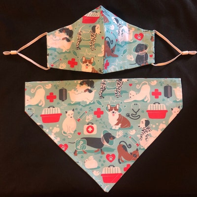 Vet Fabric Vet Medicine Happy and Healthy Friends Small Scale by ...