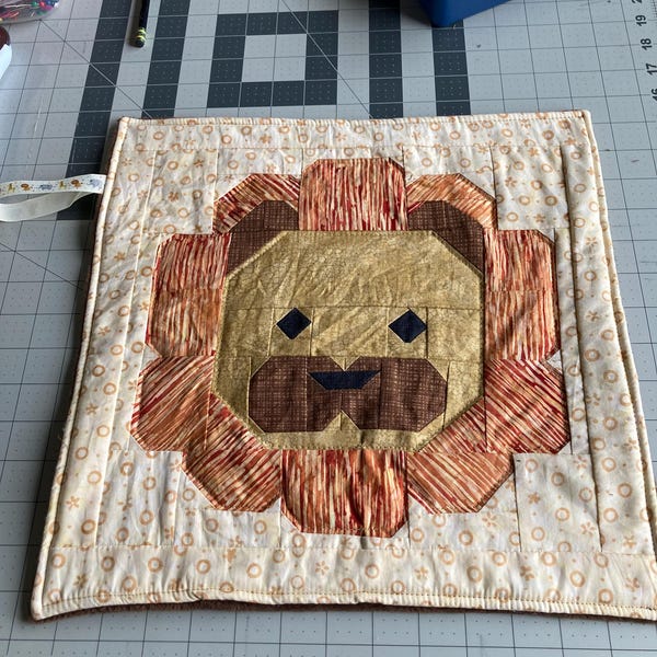 Lion Animal Zoo Jungle Safari Quilt Block PDF Pattern - Includes ...